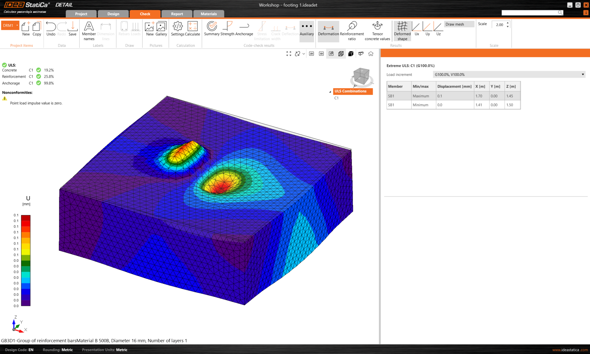 3D Detail – reinforced concrete footings (BETA) | IDEA StatiCa