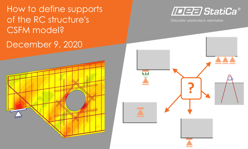 How to define supports of the RC structure's CSFM model? | IDEA StatiCa