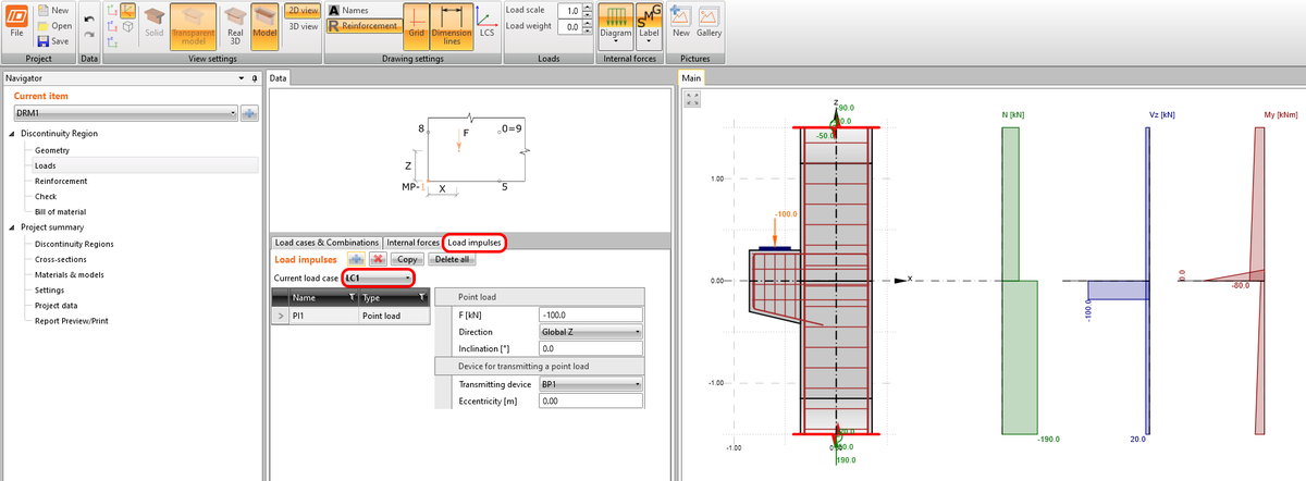 Structural design of a concrete corbel (EN) | IDEA StatiCa