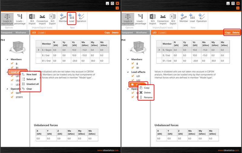 Different ways of load definition | IDEA StatiCa