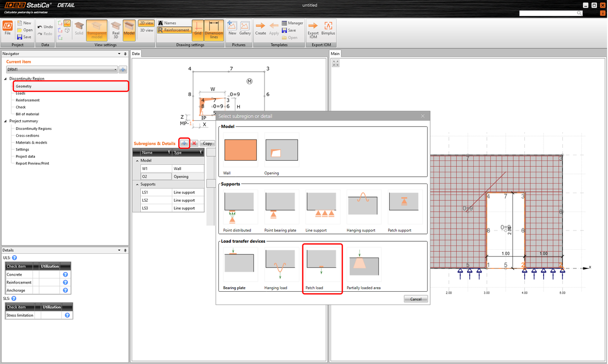 General description of Load impulses in Detail application | IDEA StatiCa