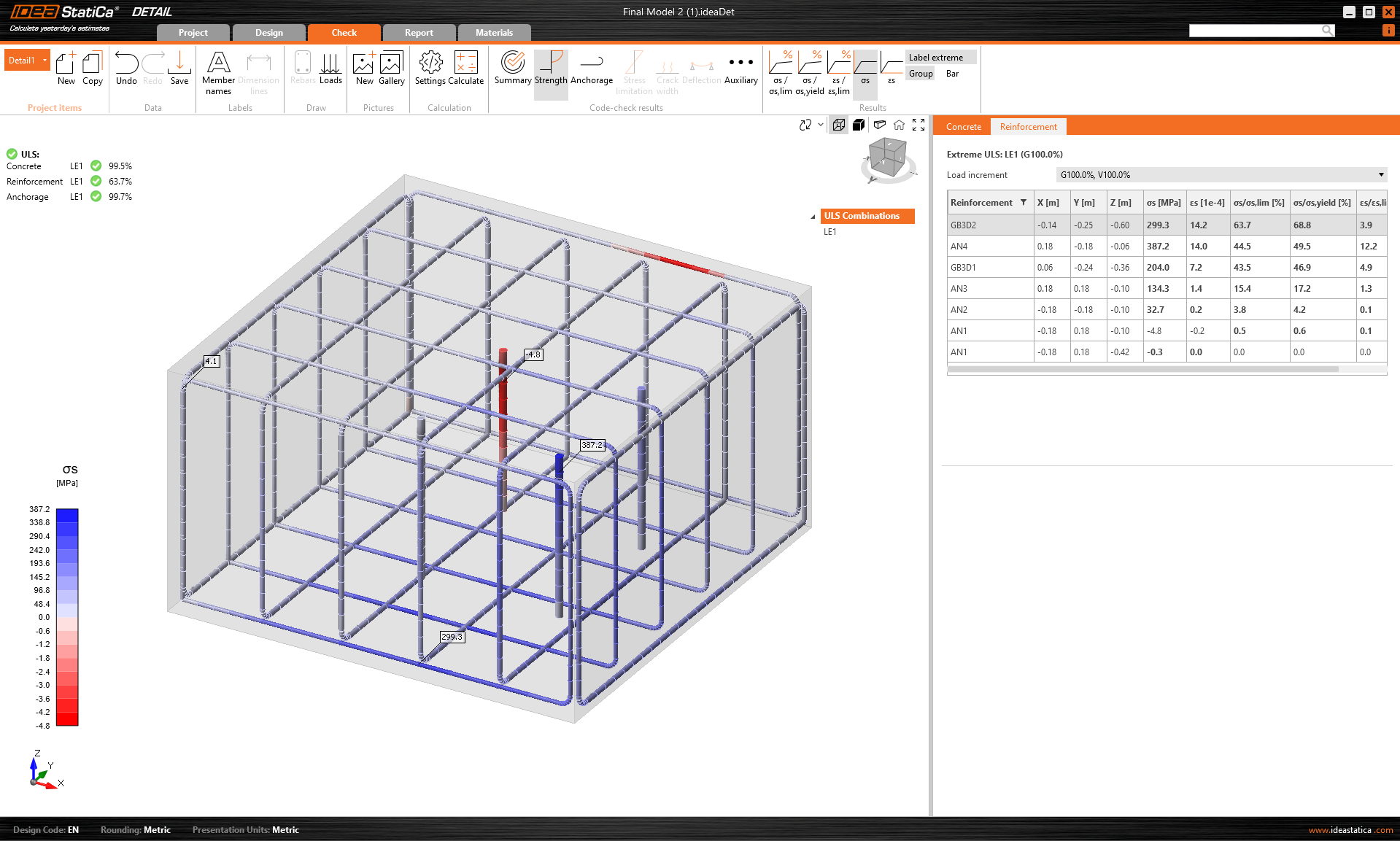 Complete code-check of anchors and concrete block with IDEA StatiCa ...