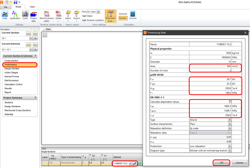 Structural design of composite section in RCS (EN) | IDEA StatiCa