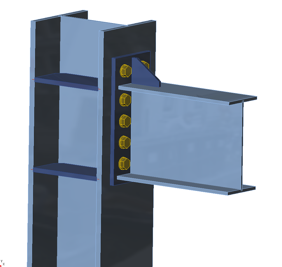 Bolted portal frame eaves moment connection | IDEA StatiCa