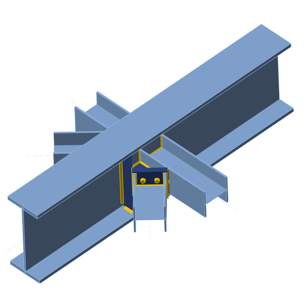Vertical beam with horizontal bracing | IDEA StatiCa