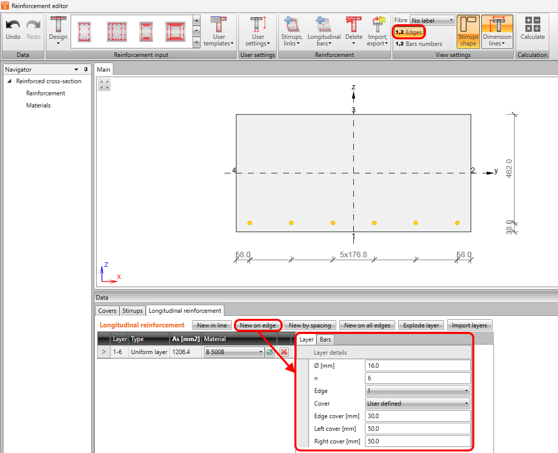 Reinforcement in RCS application | IDEA StatiCa