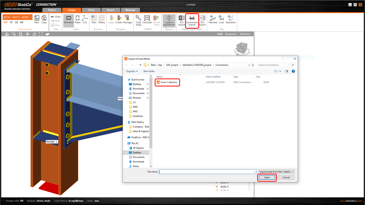 How to combine Tekla Structures and SAP2000 for steel connection design ...