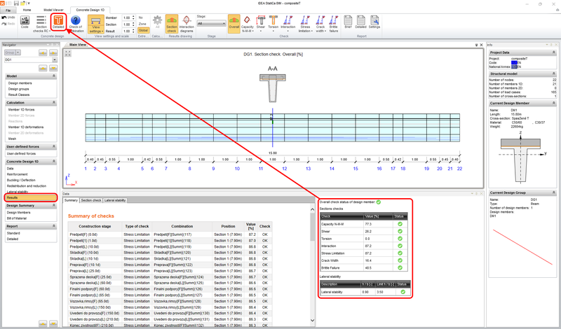 Midas Civil tutorial for BIM link for concrete design | IDEA StatiCa