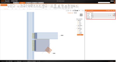 Claw angle on WF bracing connection (AISC) | IDEA StatiCa