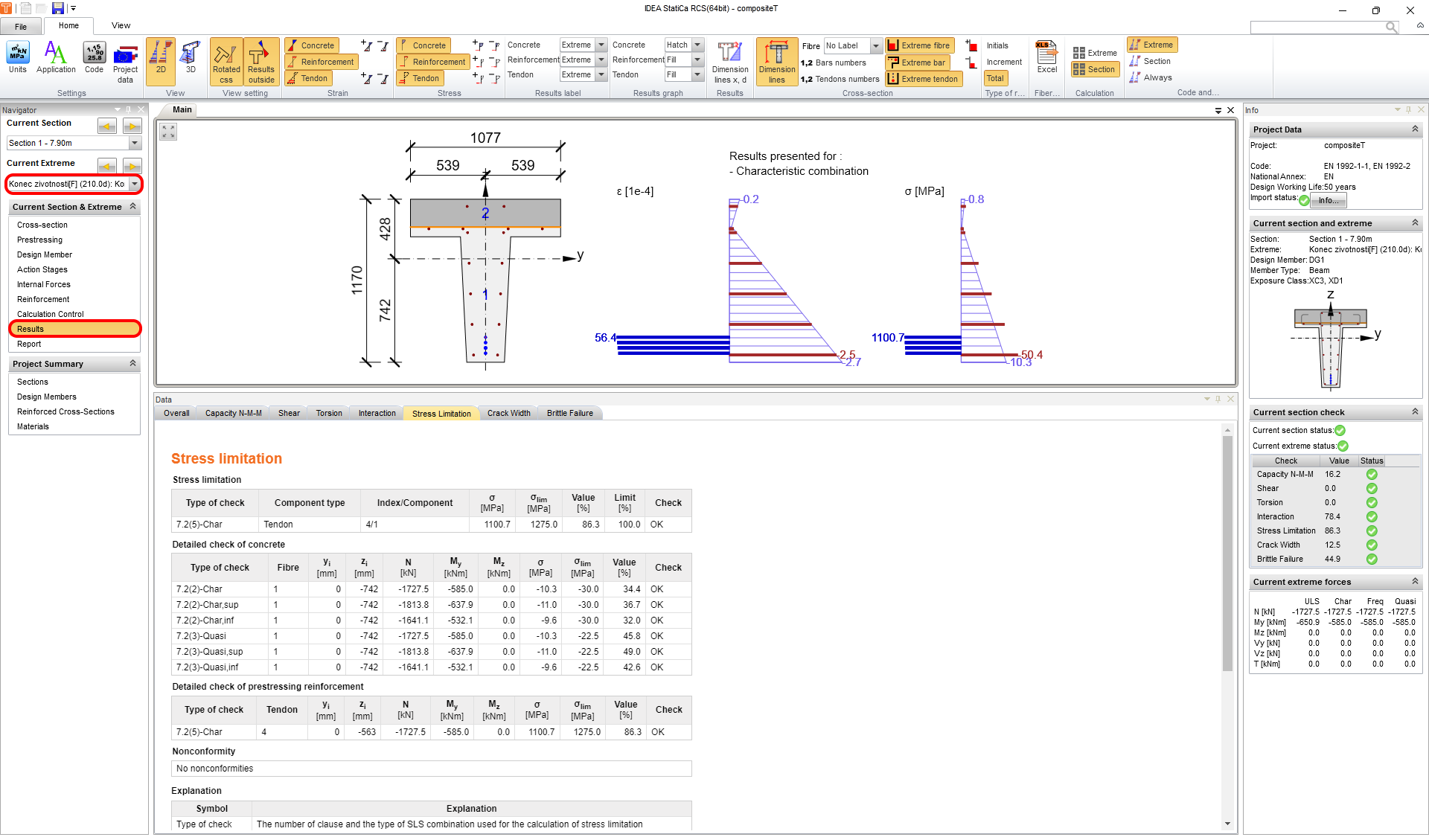 Midas Civil tutorial for BIM link for concrete design | IDEA StatiCa