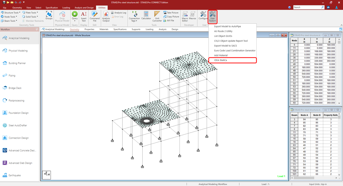 BIM link tutorial for STAAD.Pro integration | IDEA StatiCa