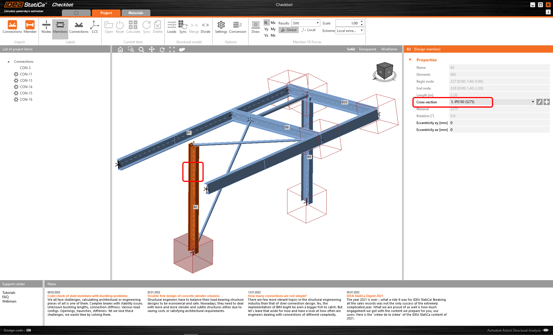 Steel connection model synchronizing between CAD/FEA and Checkbot ...