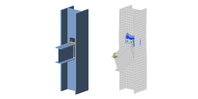 End plate minor axis connection | IDEA StatiCa