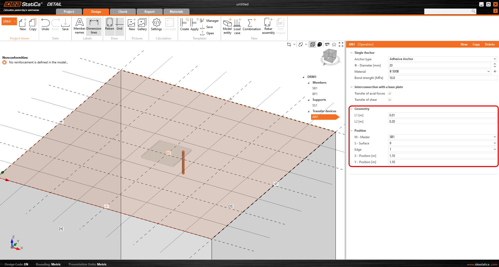 Shear transfer through anchors, shear lugs, and friction | IDEA StatiCa
