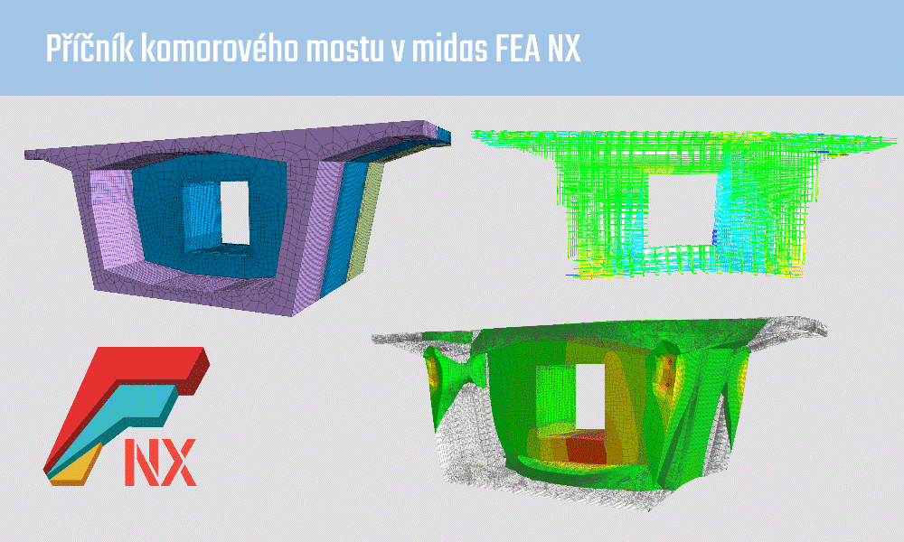 Příčník komorového mostu v midas FEA NX | IDEA StatiCa