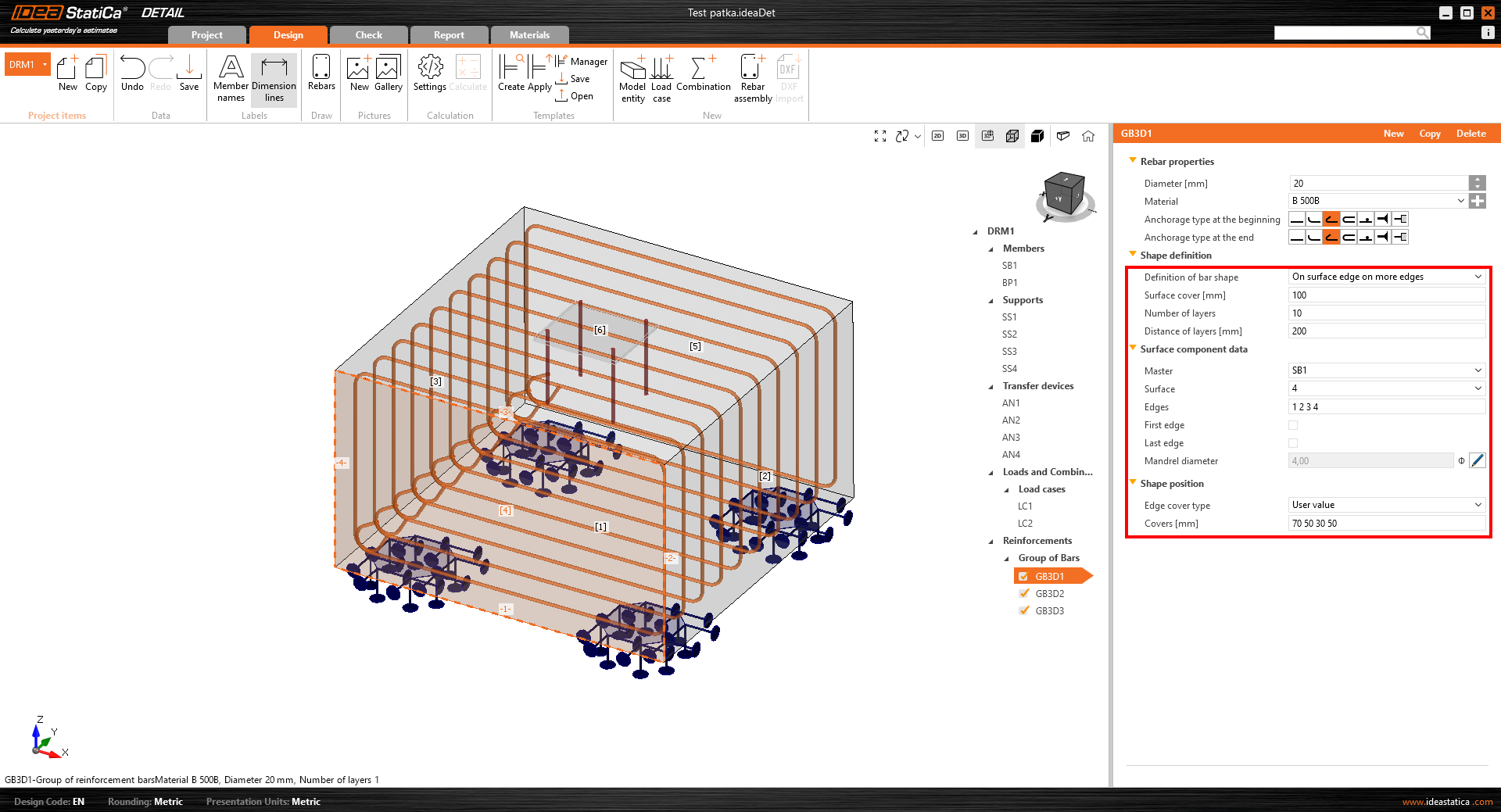 3D Detail – reinforced concrete footings (BETA) | IDEA StatiCa