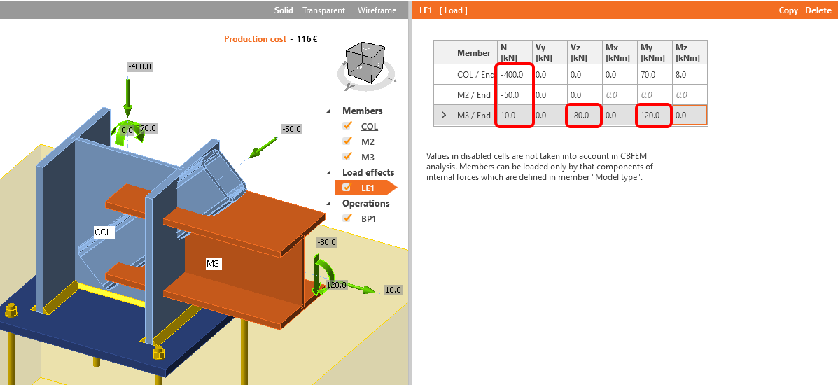 Structural design of footing with diagonal (EN) | IDEA StatiCa