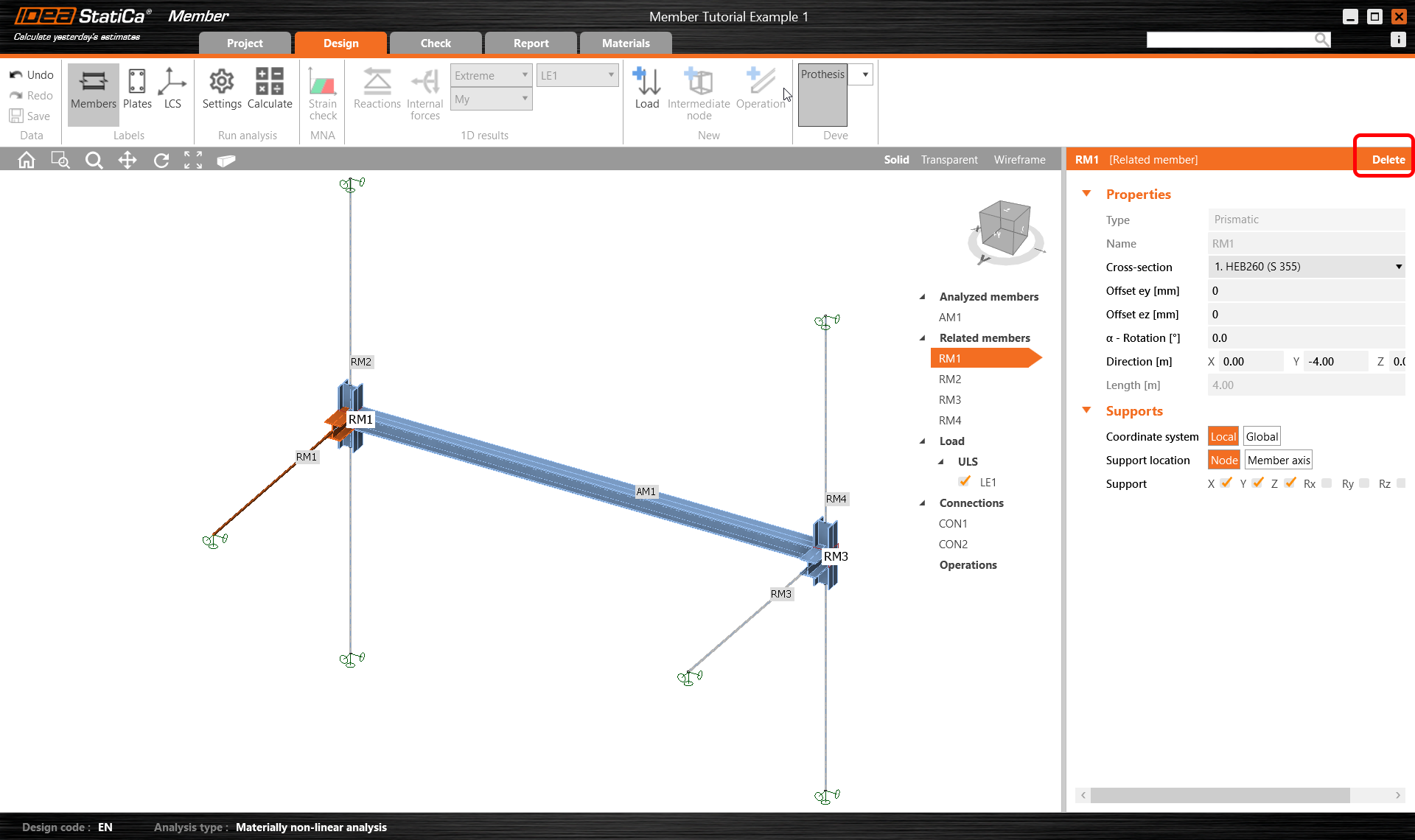 Structural design of steel beam (EN) | IDEA StatiCa