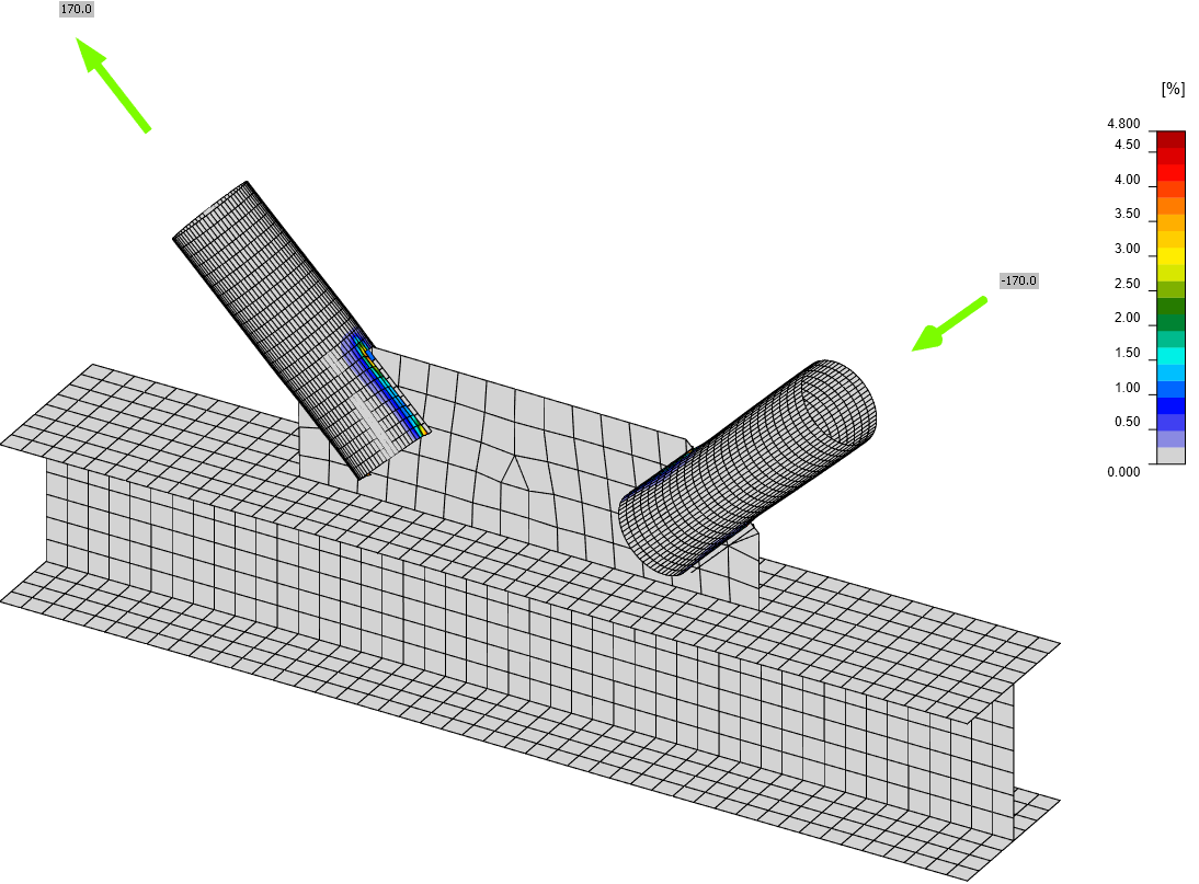 Pipe – Shear lag connection in bracing | IDEA StatiCa Pipe – Shear lag connection in bracing | IDEA StatiCa