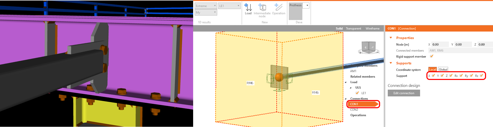 Strengthening of longitudinal bracing | IDEA StatiCa