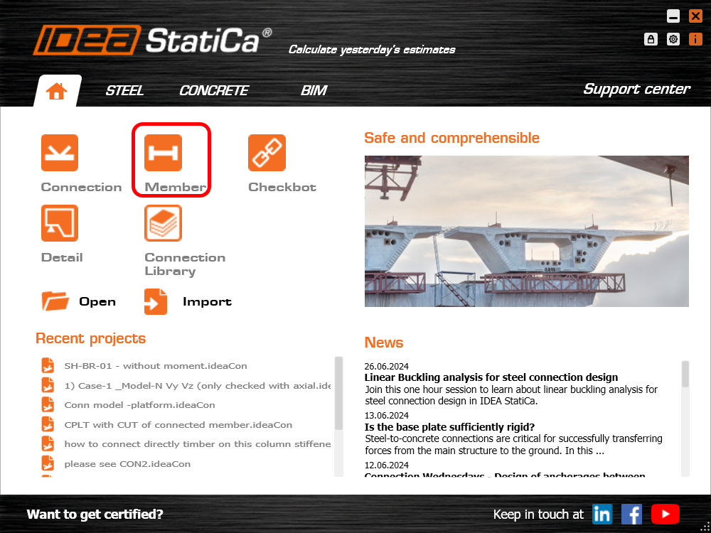 Structural design and code-check of a steel frame (AISC) | IDEA StatiCa