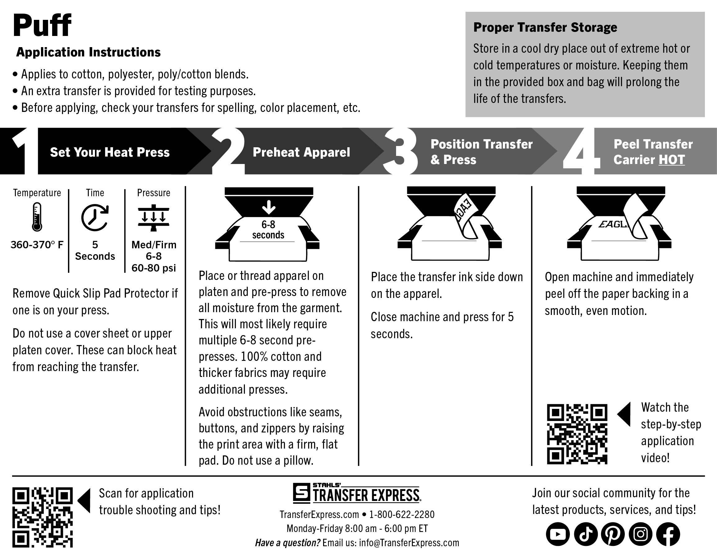 Puff Screen Printed Transfers | Heat Transfers | Transfer Express