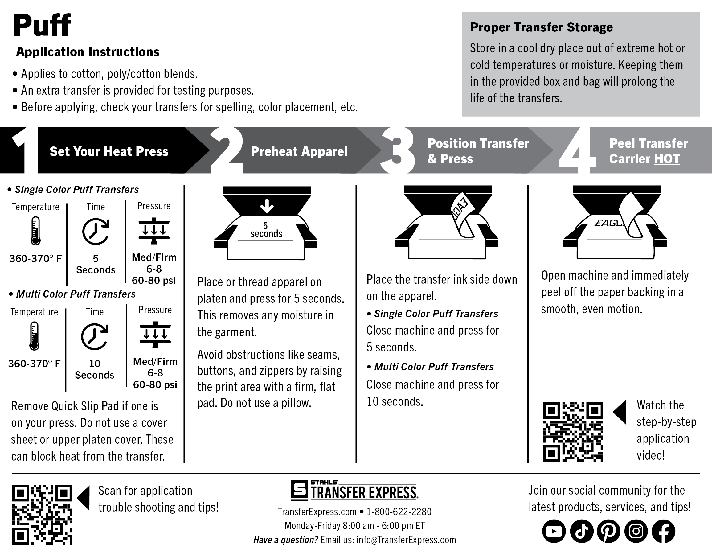 Puff Screen Printed Transfers | Heat Transfers | Transfer Express