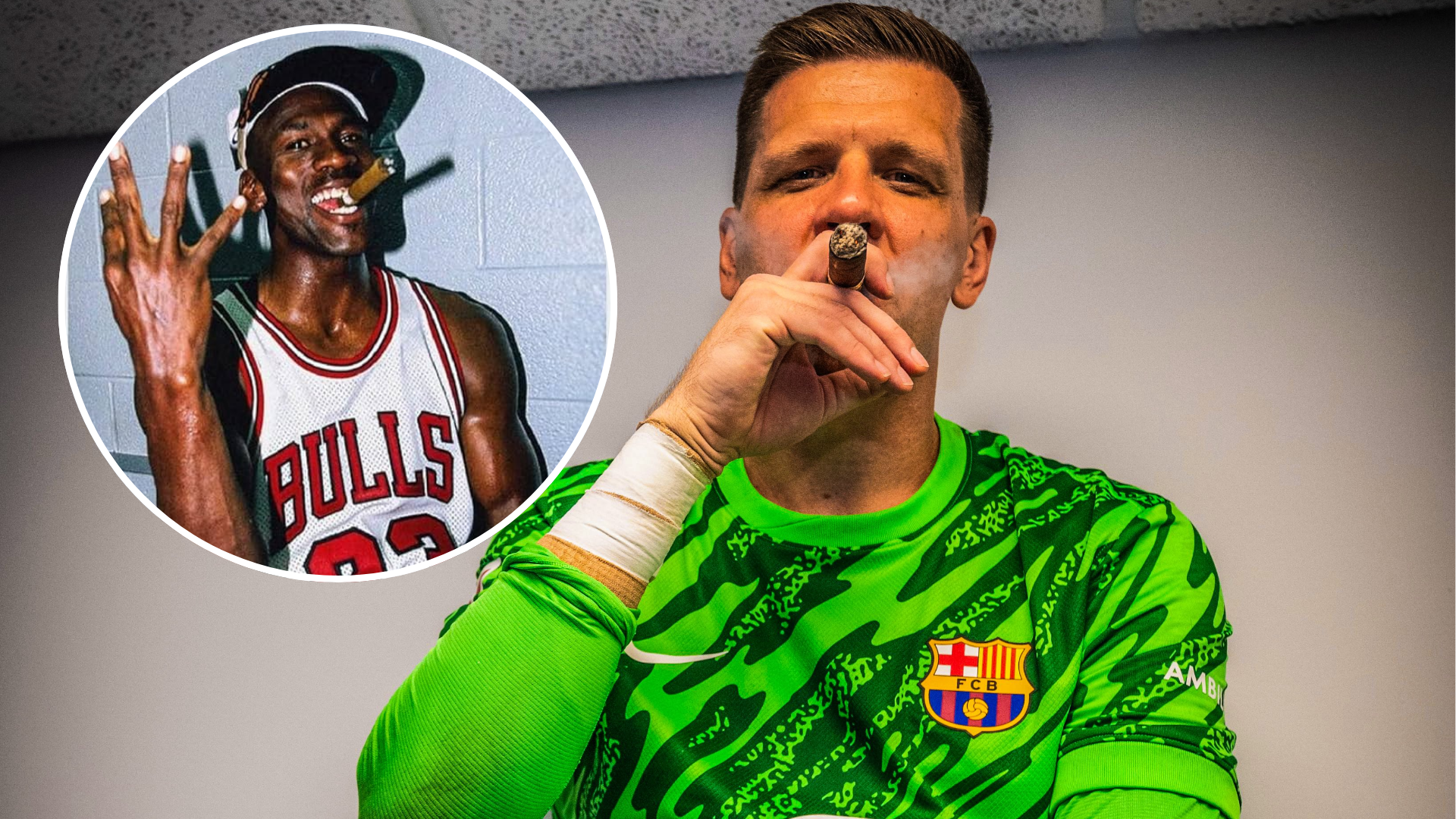 Szczęsny festeja al más "puro" estilo de Michael Jordan tras dejar el ...