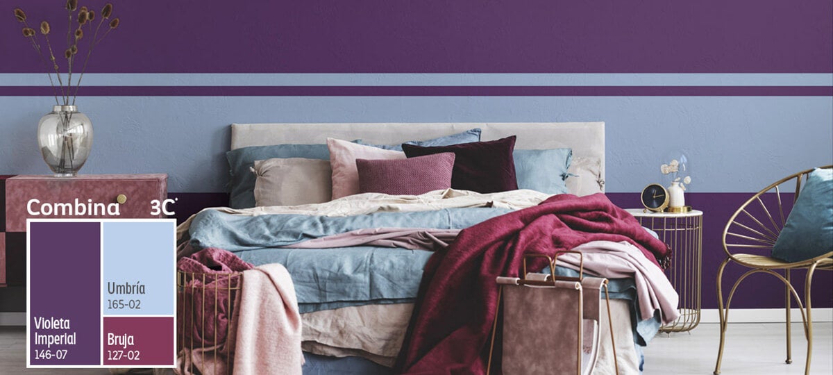 Decoración de espacios con colores Violeta | Comex ColorLife