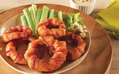 Bacon-Wrapped Onion Rings | Farmer John