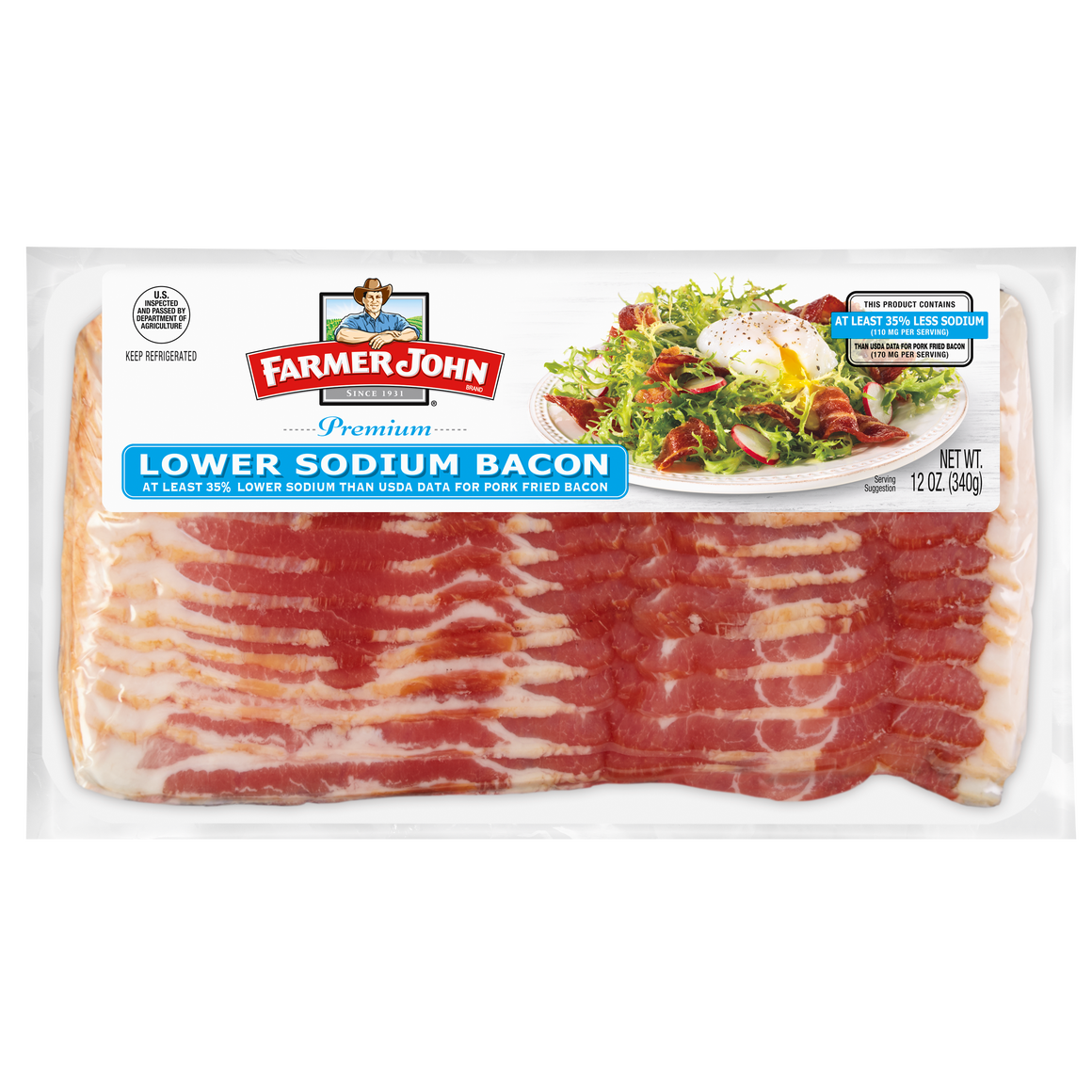Lower Sodium Premium Bacon 12oz. | Farmer John