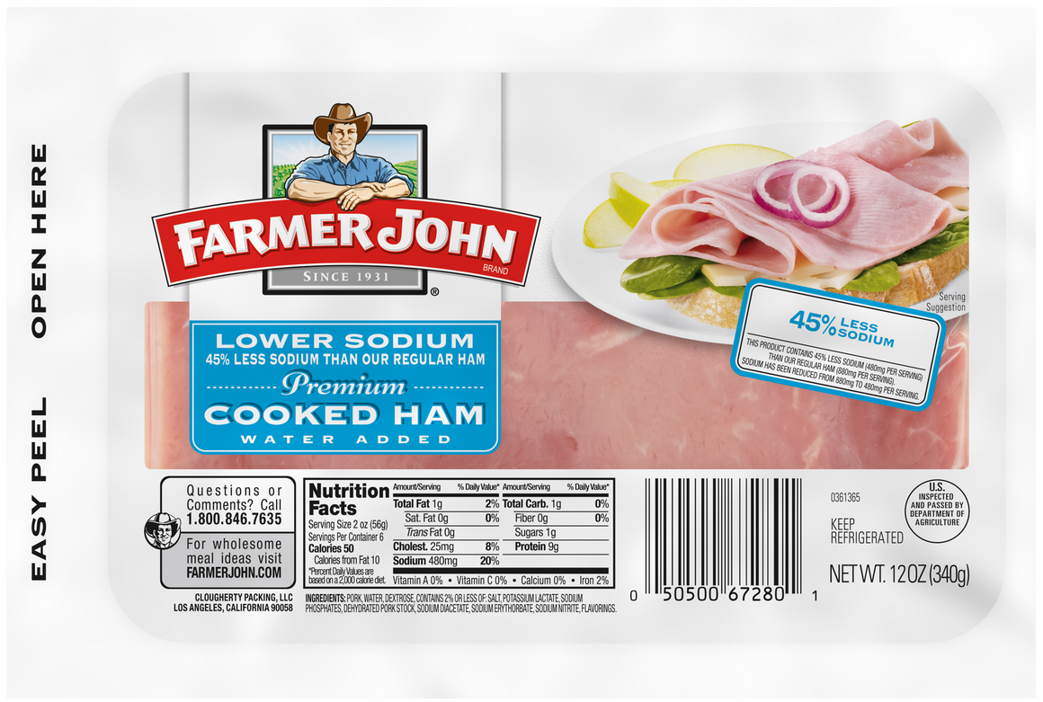 Jamón Cocido Premium Bajo En Sodio 12oz. | Farmer John
