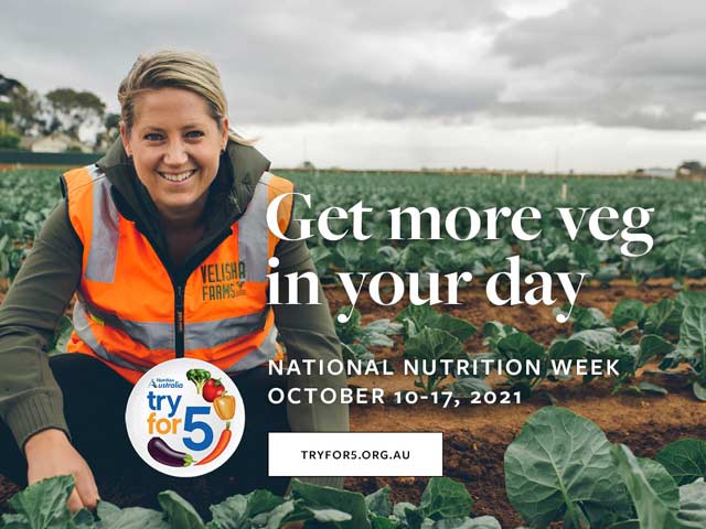 Nutrition Australia Try for 5 veggies each day | Healthylife