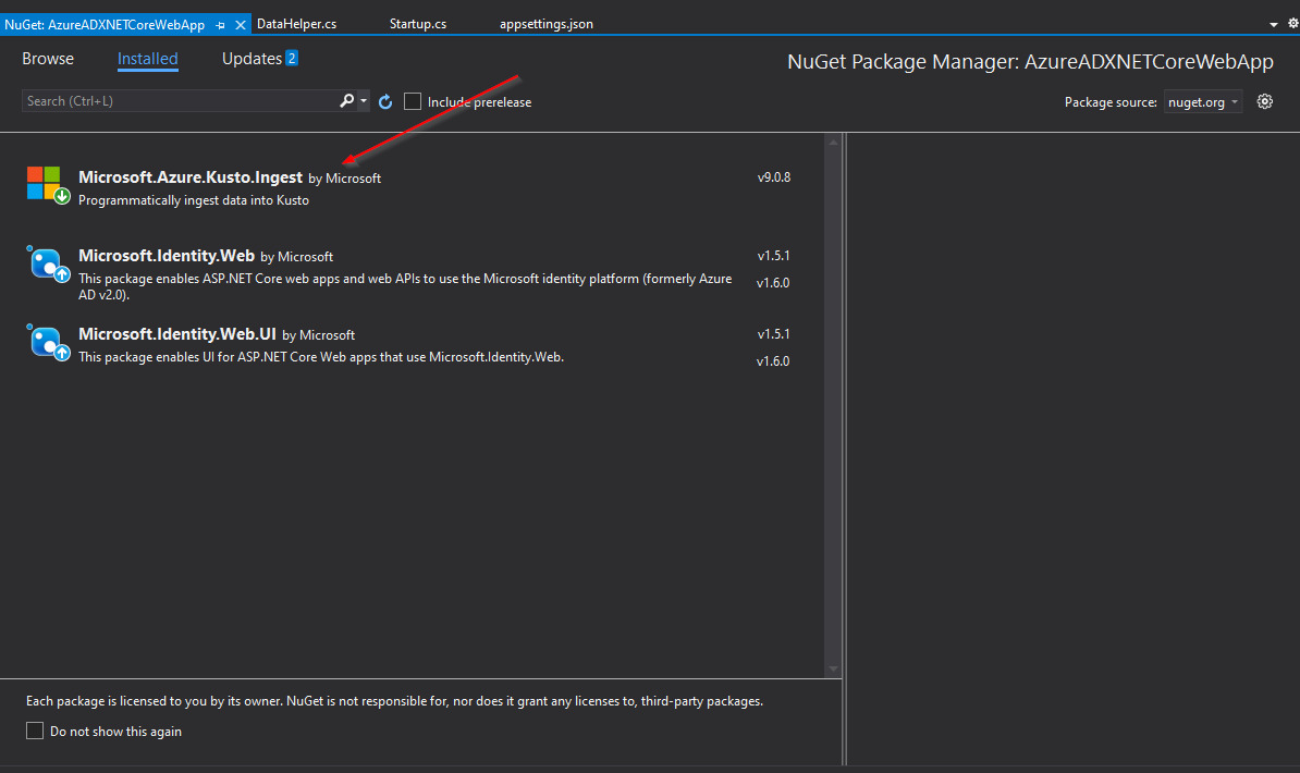 Managing ADX Data with .NET Core and Azure B2C - Soltisweb