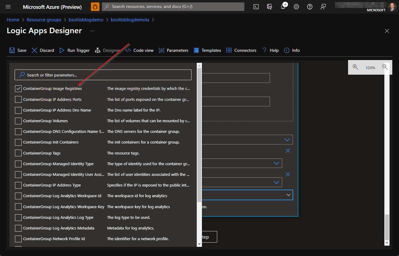 Deploying an image from Azure Container Registry with Azure Logic Apps - Soltisweb