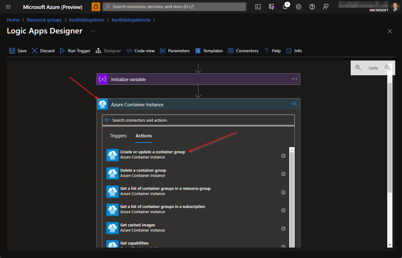Deploying an image from Azure Container Registry with Azure Logic Apps - Soltisweb