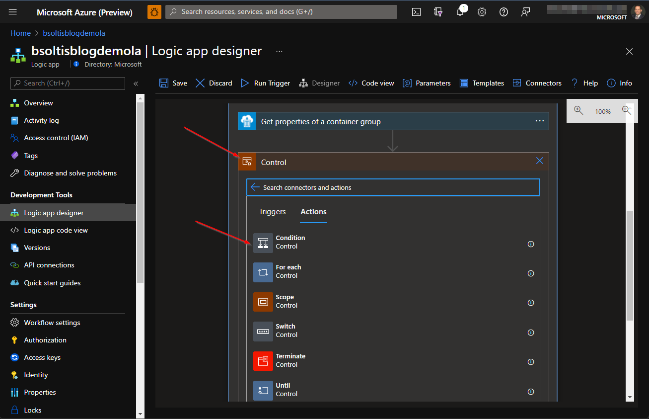 Deploying an image from Azure Container Registry with Azure Logic Apps ...