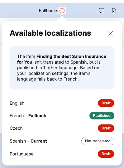 Language variants | Kontent.ai Learn