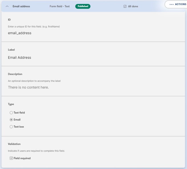 Integrate forms or model and implement them on your own | Kontent.ai Learn