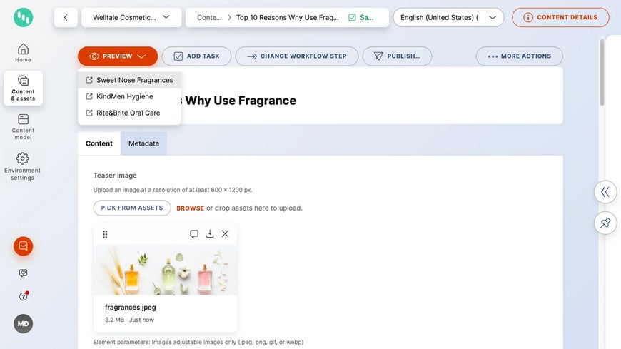 Spaces | Kontent.ai Learn