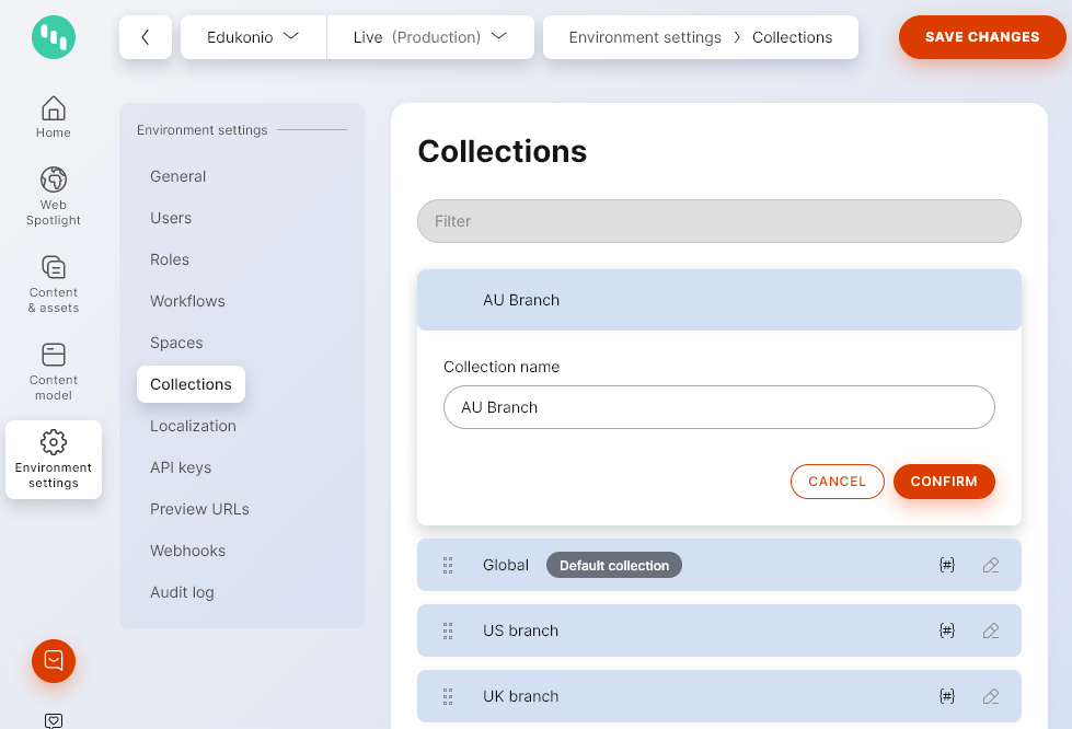 Collections | Kontent.ai Learn