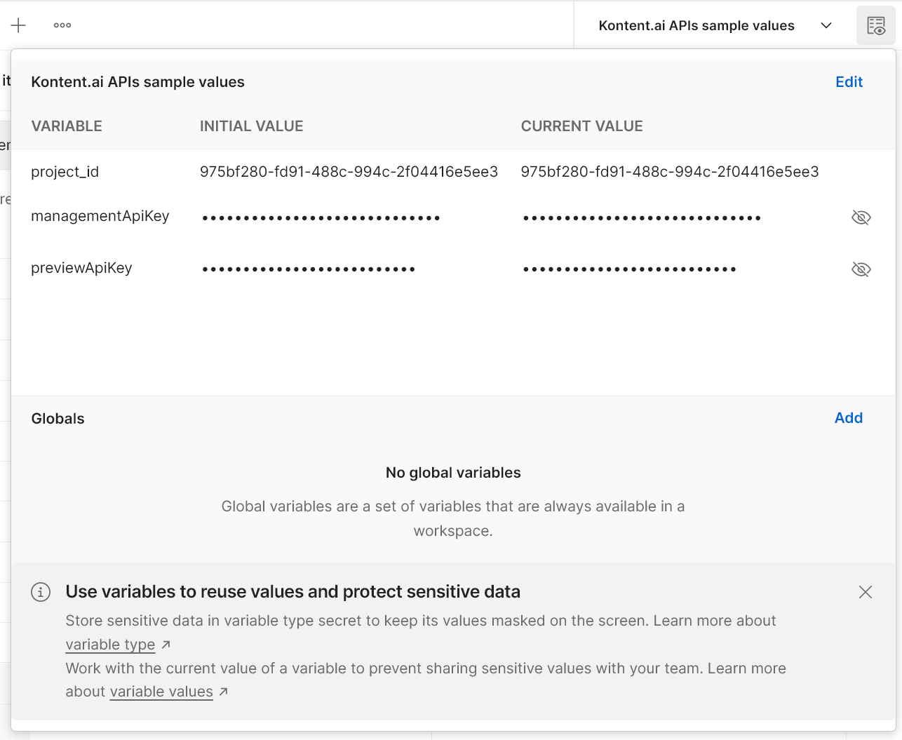 Postman collection | Kontent.ai Learn