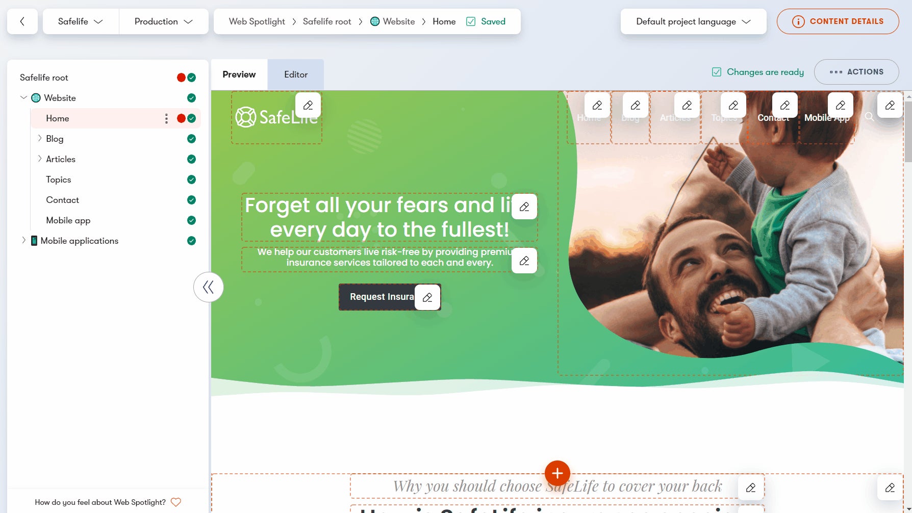 Migrate an existing project to use Web Spotlight | Kontent.ai Learn