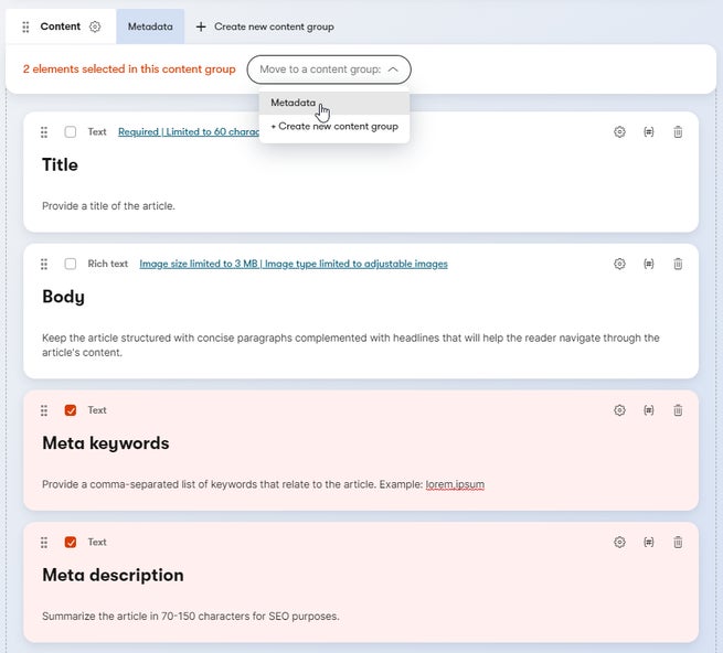 Optimize your content for search engines | Kontent.ai Learn