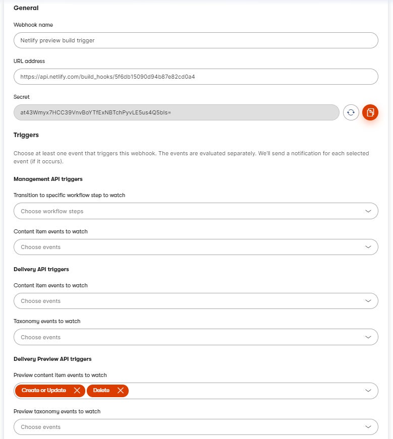Build static sites for production and preview with Netlify | Kontent.ai ...
