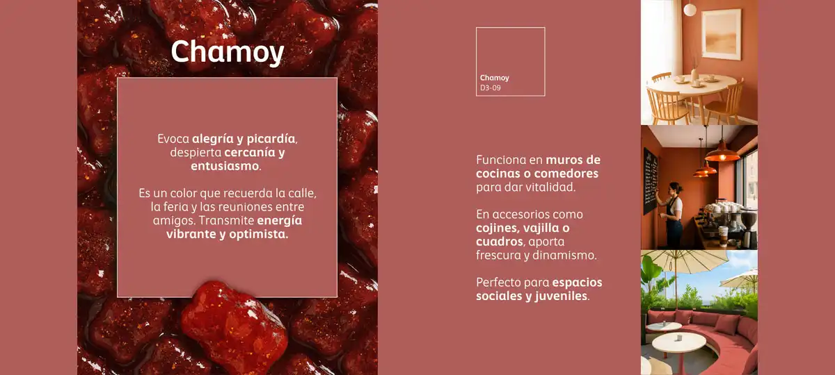 Colores que se antojan: Xoconostle, Arándano, Chamoy, Sábila, Chía