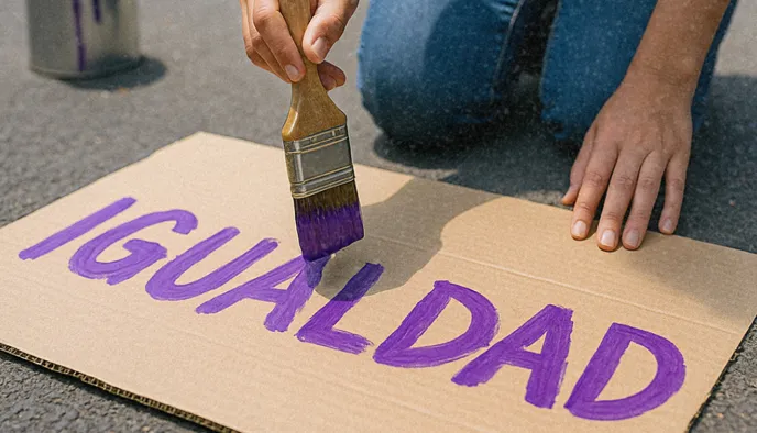 ¿Qué significa el color morado en el Día de la Mujer?