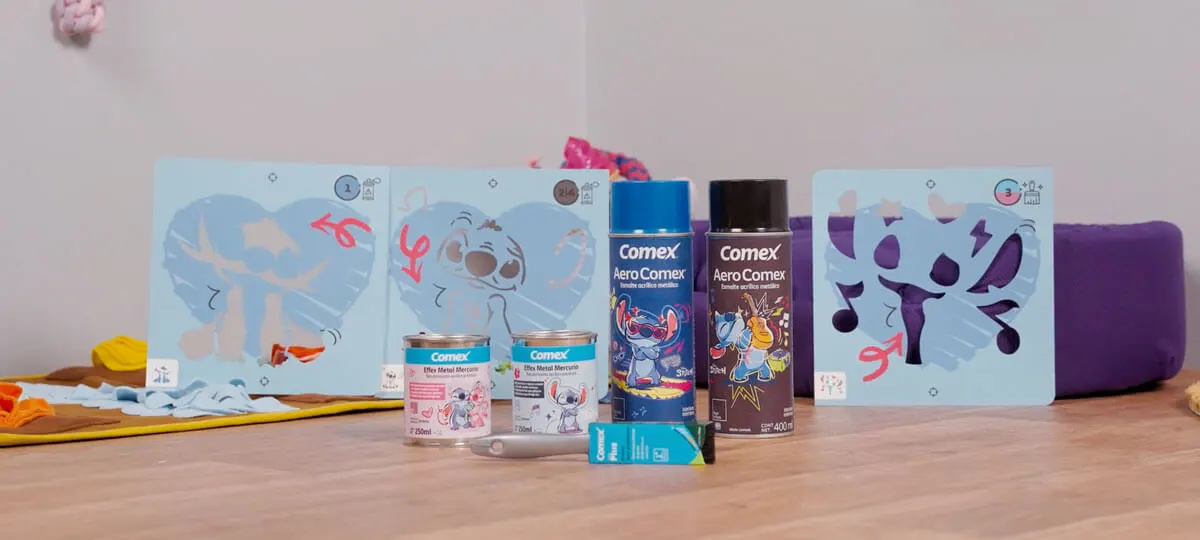 Kit de Comex con dibujo y bolsa de Lilo y stitch la pelicula