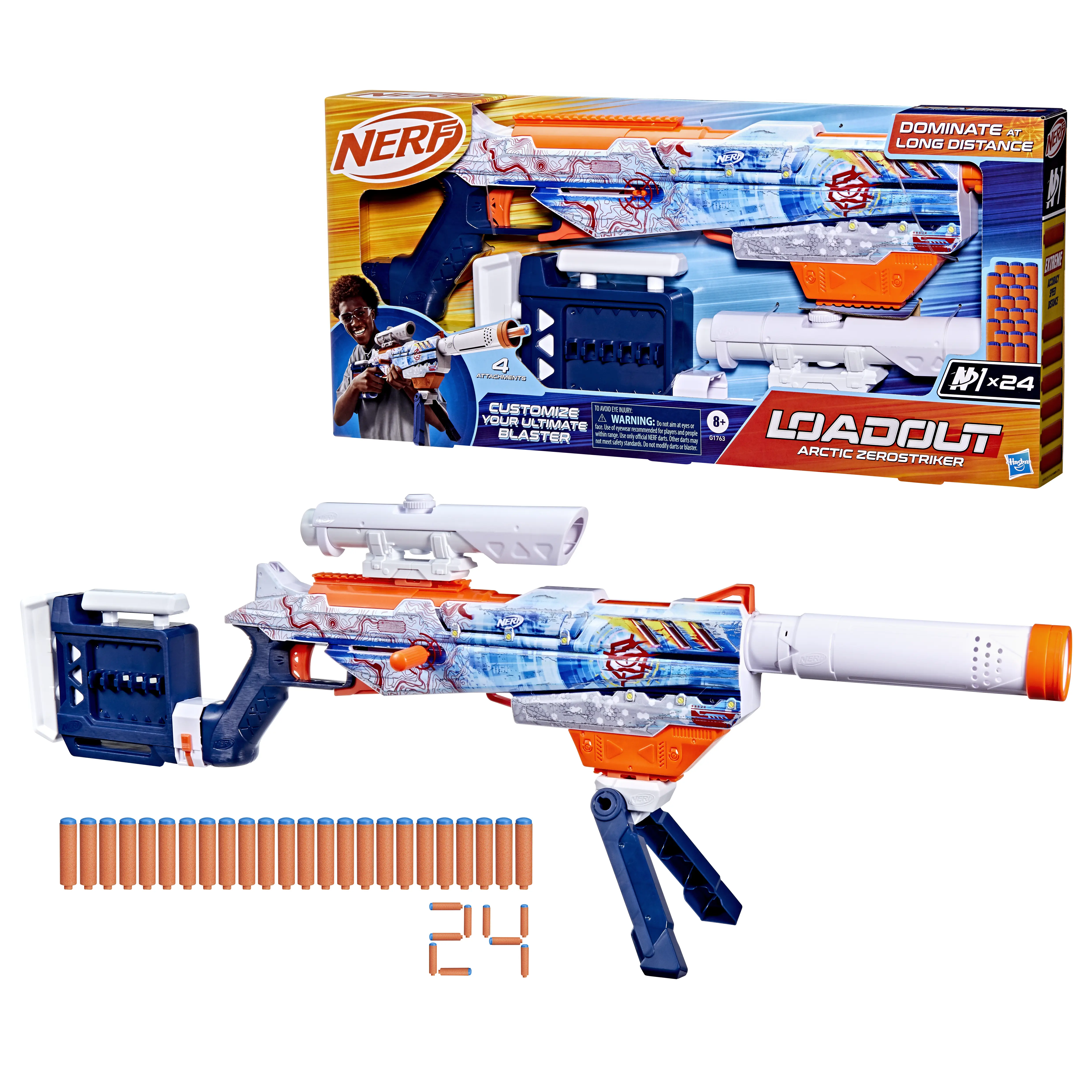 Nerf Loadout Arctic Zerostriker, blaster et fléchettes N1 Règles ...