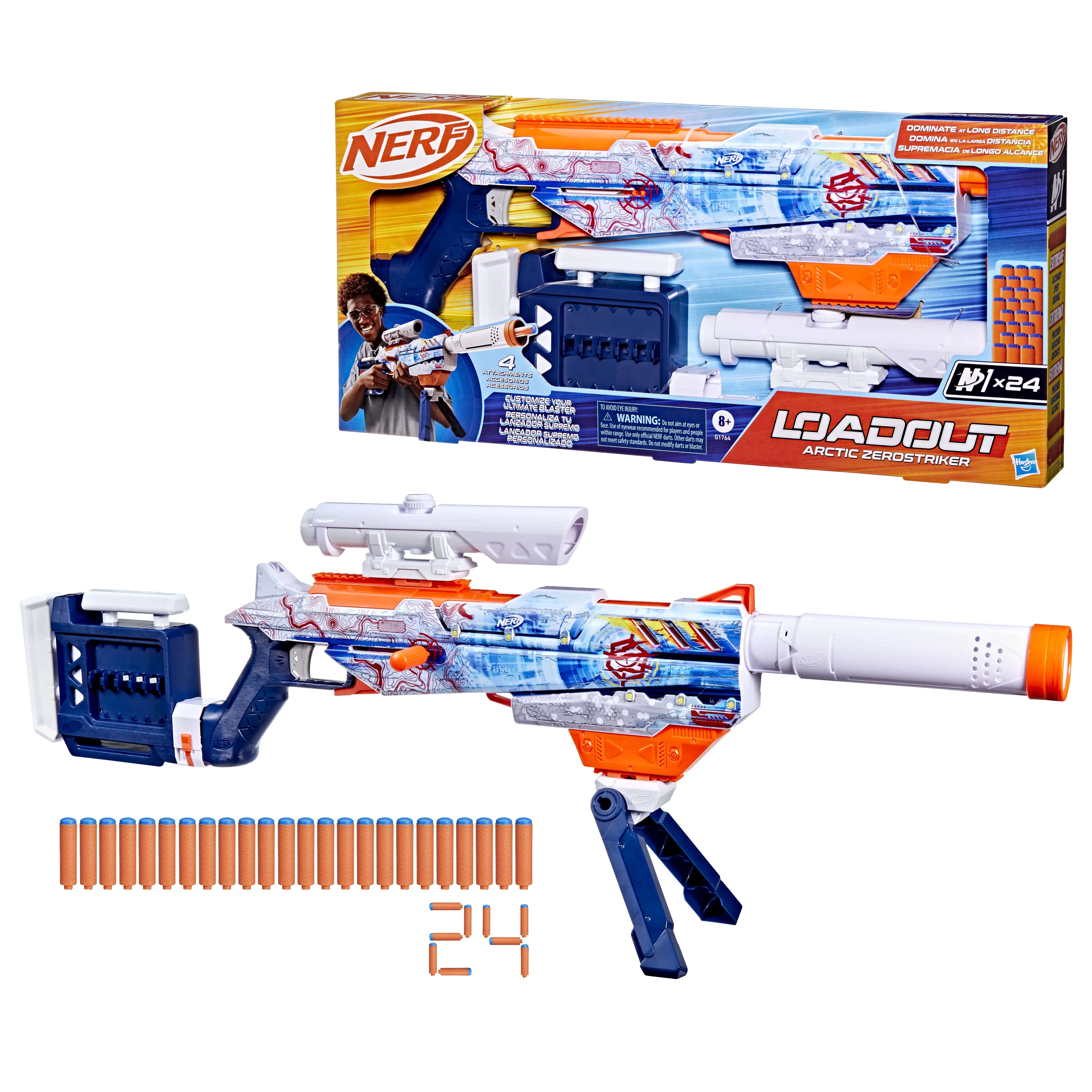 Nerf Loadout Arctic Zerostriker Blaster and N1 Darts Official Rules & Instructions - Hasbro